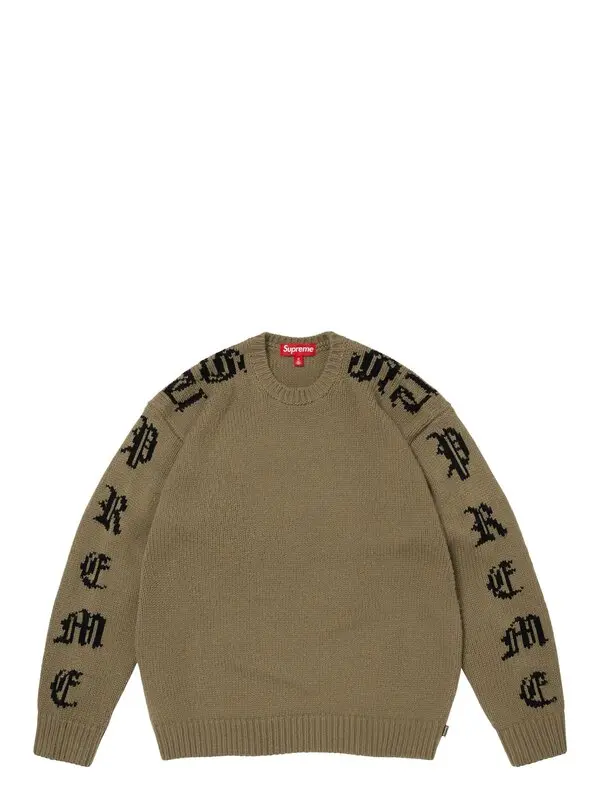 Supreme Old English Sleeves Sweater - Green