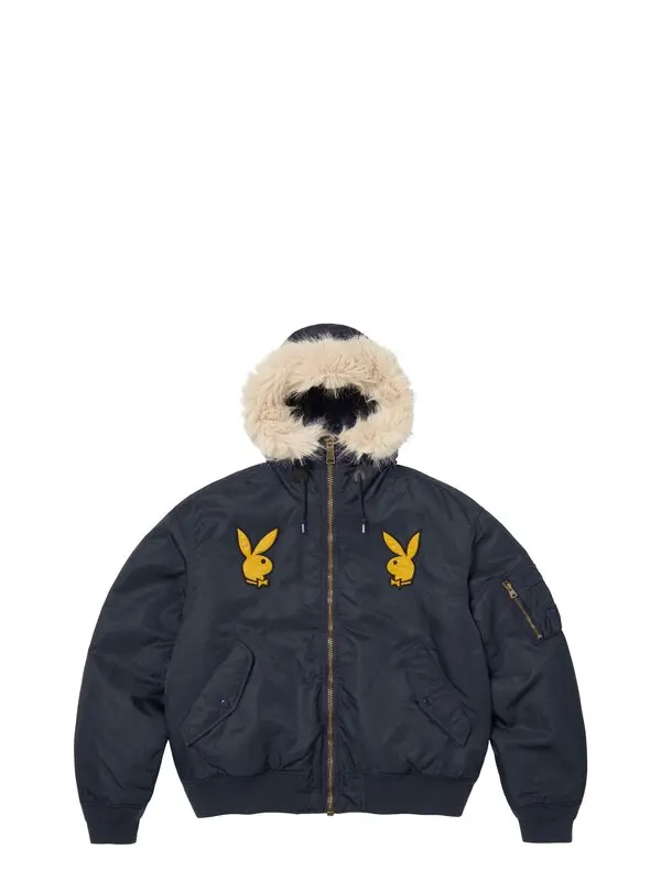 Supreme X Playboy Hooded Ma-1 - Blue