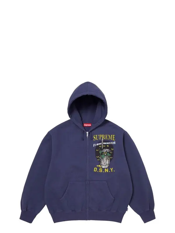 Supreme X Dsny Zip Up Hooded Sweatshirt - Blue