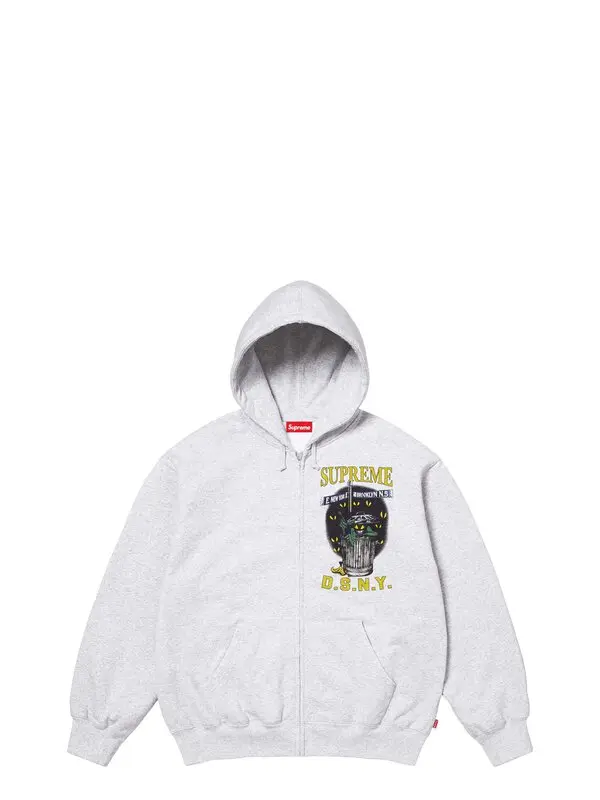 Supreme X Dsny Zip Up Hooded Sweatshirt - Grey