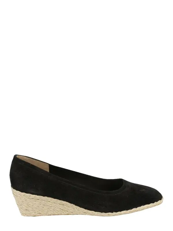 FERRAGAMO Campy 1976 Espadrille Wedge - Black