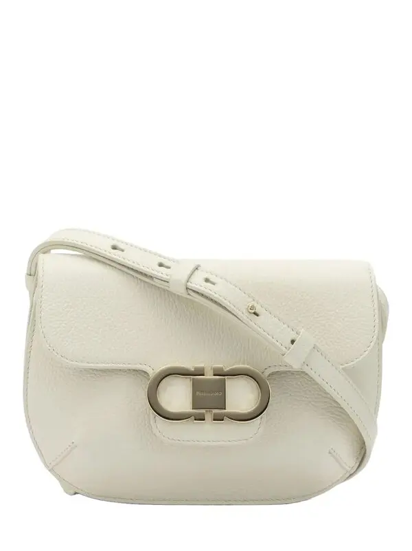 FERRAGAMO Lizzi Grained Leather Satchel - Nude & Neutrals