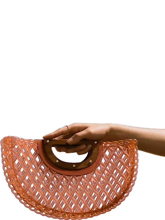 Dolce Vita Solandra Half-moon Clutch - Washed Coral