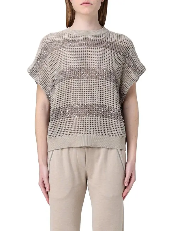 Brunello Cucinelli Open Knit Pullover - Sand