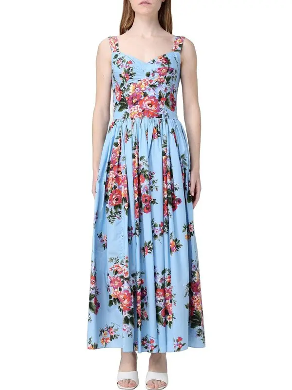 Dolce & Gabbana Floral Print Dress - Blue