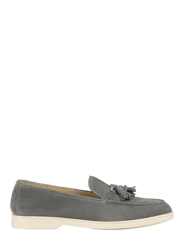 DOUCAL'S Suede Loafers With Tassel Detail - Grey