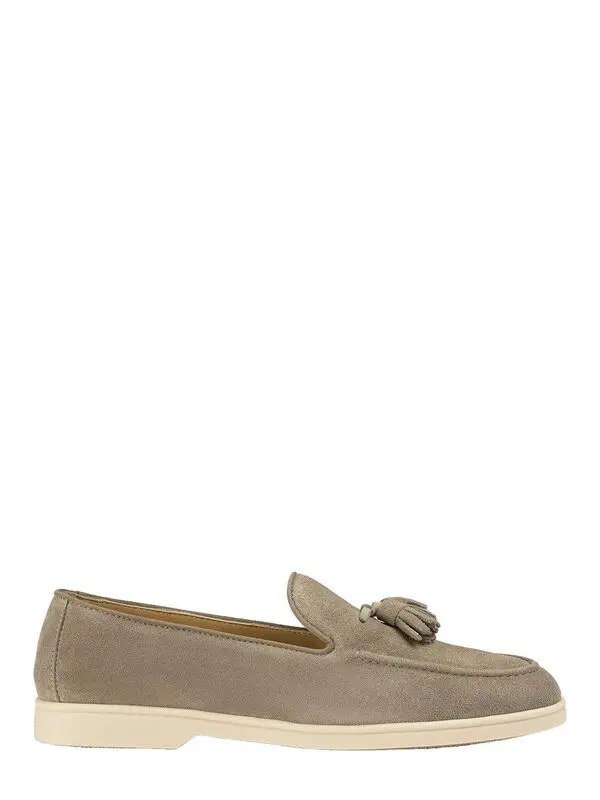 DOUCAL'S Suede Loafers With Tassel Detail - Mud