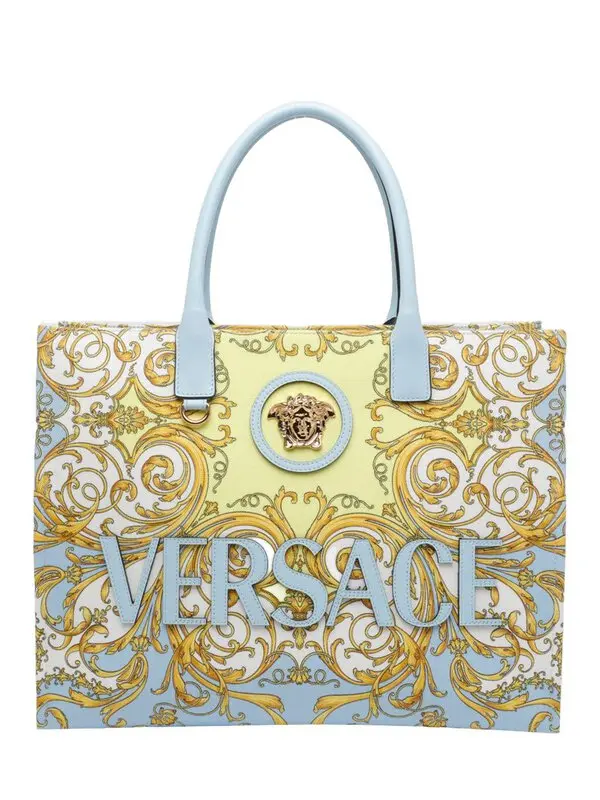 Versace Printed Shoulder Bag - Gnawed Blue