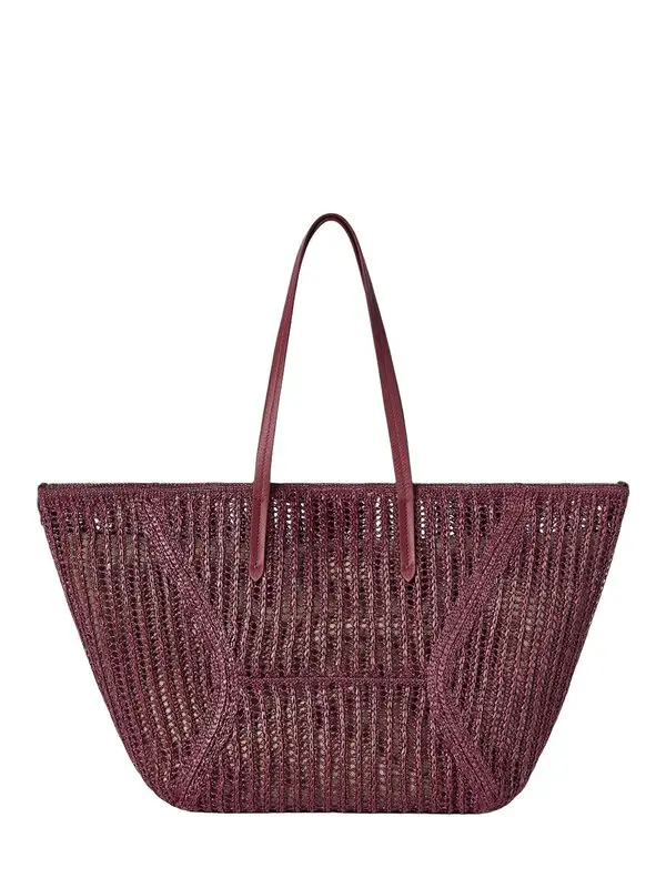 Brunello Cucinelli Woven Tote - Red