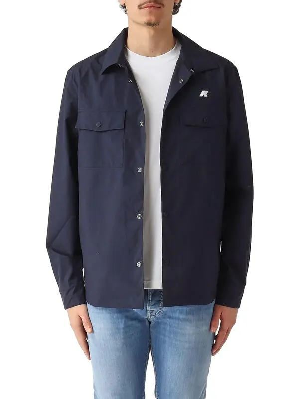 K-WAY Long Sleeve Utility Jacket - Blue