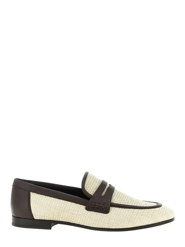 Brunello Cucinelli Raffia Loafer - Beige