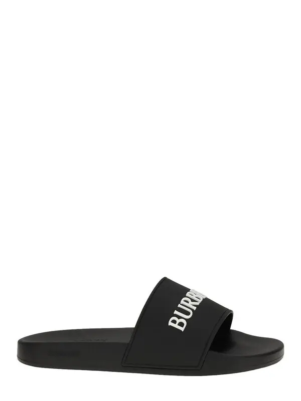 Burberry Rubber Sliders - Black