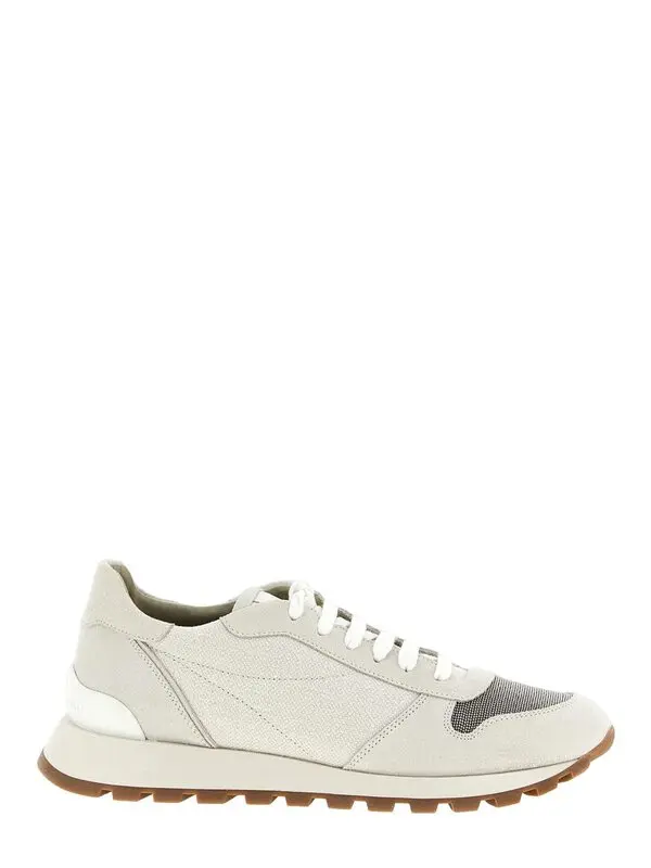 Brunello Cucinelli Lace-up Sneakers - Silver