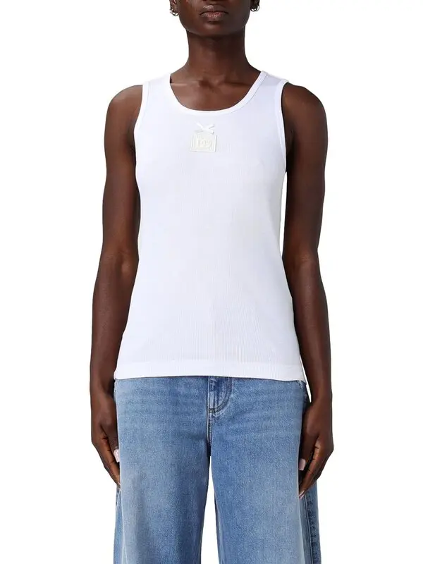 Dolce & Gabbana Ribbed Tank Top - White