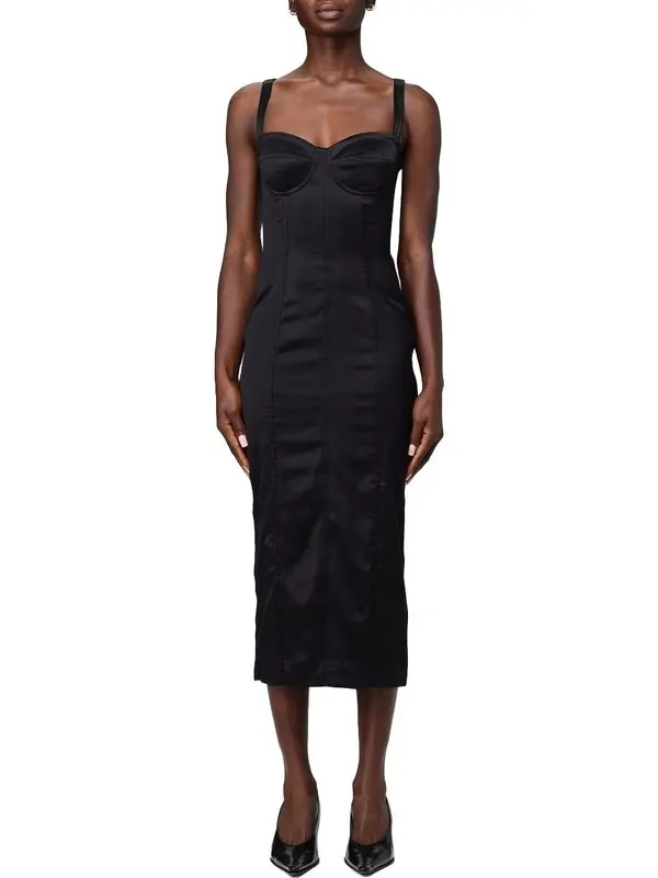 Dolce & Gabbana Stretch Jersey Bustier Midi Dress - Black