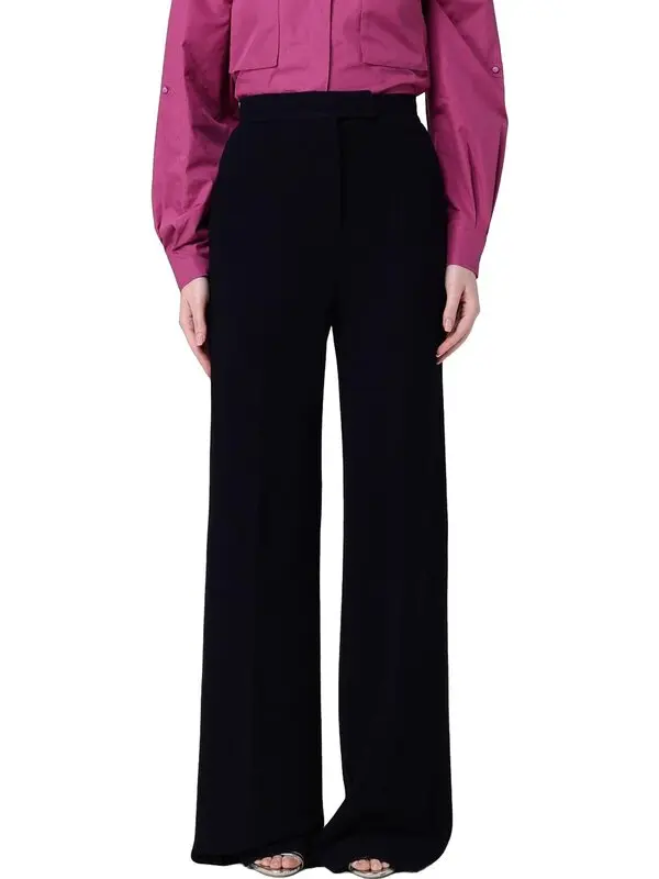 Max Mara Tailored Wide Leg Trousers - Blue