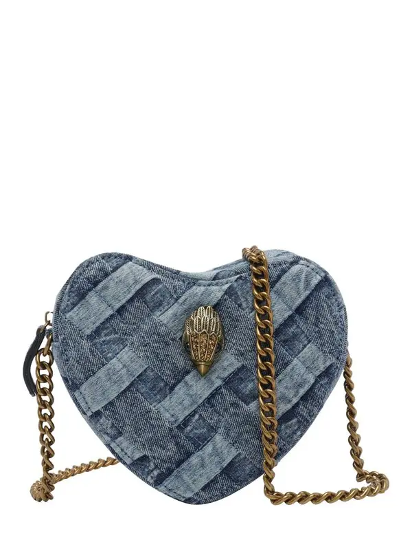 Kurt Geiger Heart-shaped Shoulder Bag - Denim