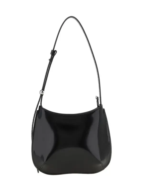 Jacquemus Le Petit Bisou Calf Leather Shoulder Bag - Black