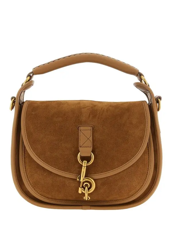 Burberry Suede Bag - Beige
