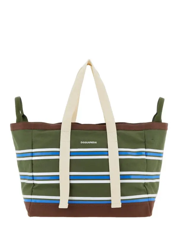 Dsquared2 Striped Shopper - Green