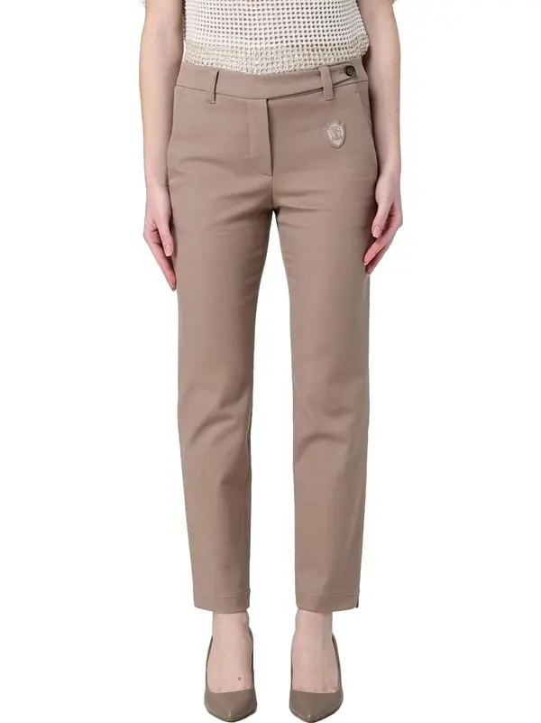 Brunello Cucinelli Stretch Cotton Cropped Trousers - Brown