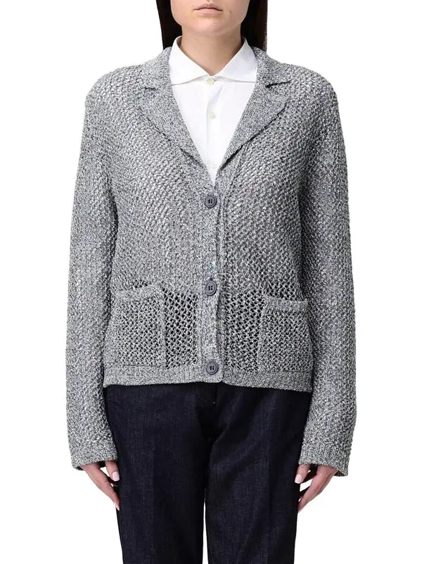 KANGRA Cotton Blend Blazer Cardigan - Blue