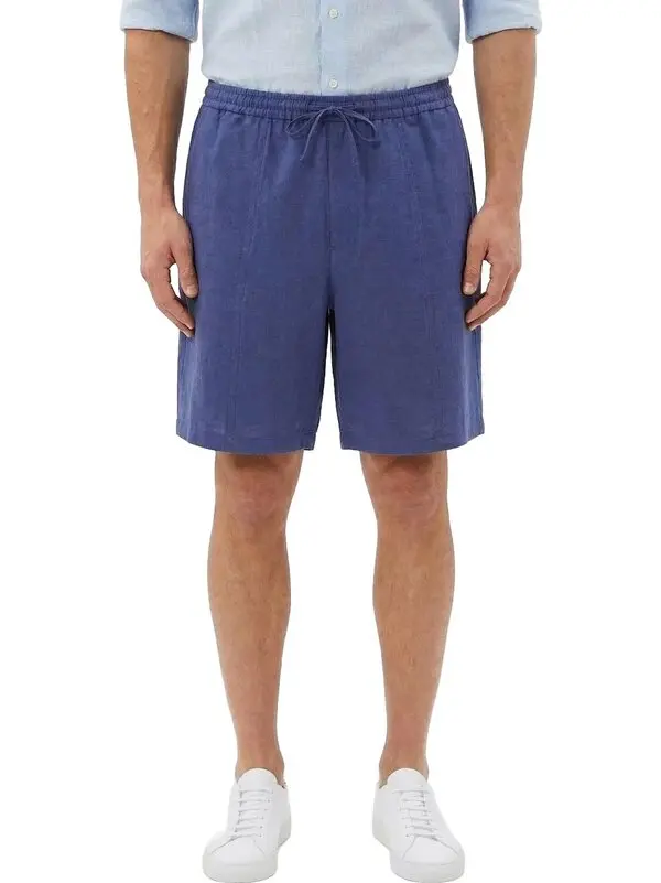 Emporio Armani Linen Shorts - Blue