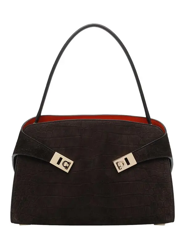 FERRAGAMO Hug Soft Shoulder Bag - Brown