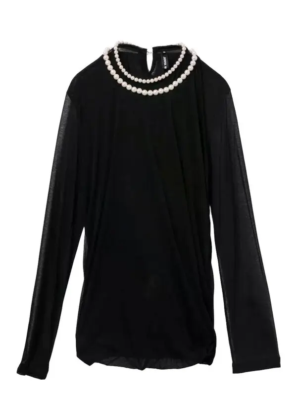 Junya Watanabe Pearl-embellished Top - Black