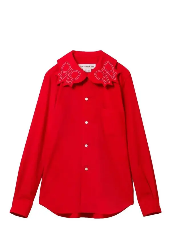 Comme Des Garçons Embroidered Shirt - Red