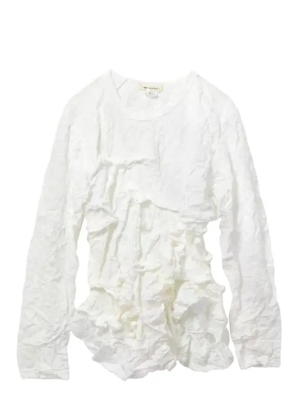 Comme Des Garçons Ruffled Top - White