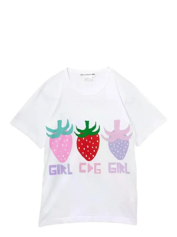 Comme Des Garçons Strawberry Print T-shirt - Pink