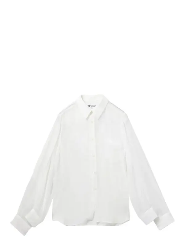 Comme Des Garçons Sheer Button-down Shirt - White