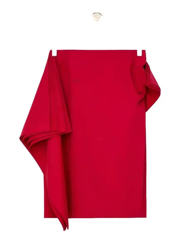 Loewe Draped-detail Midi Skirt - Red
