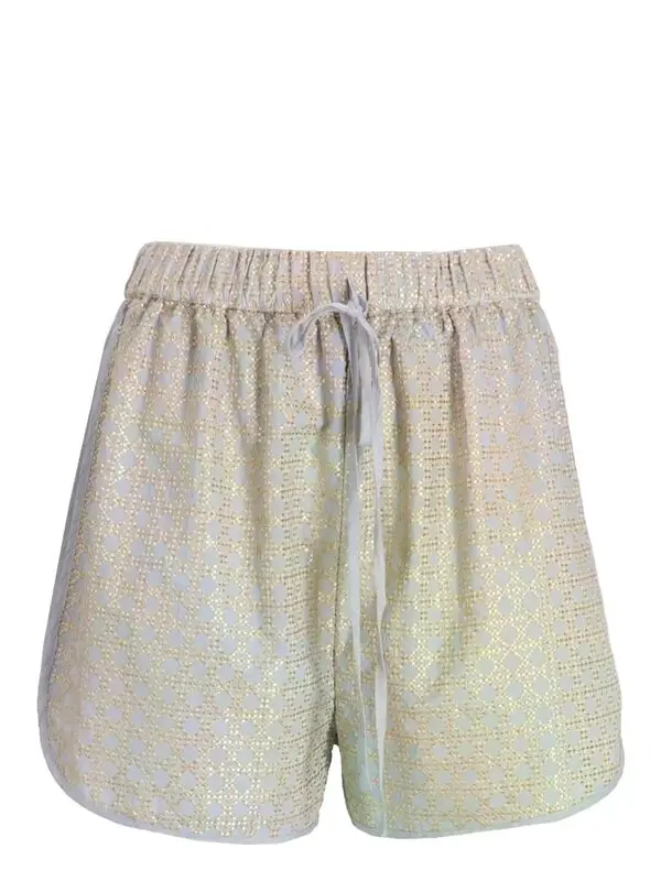 Greek Archaic Kori Geometric-pattern Shorts - Grey