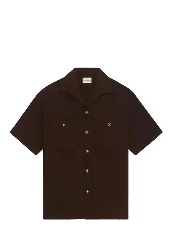 Drole De Monsieur Buttoned Pocket Shirt - Brown
