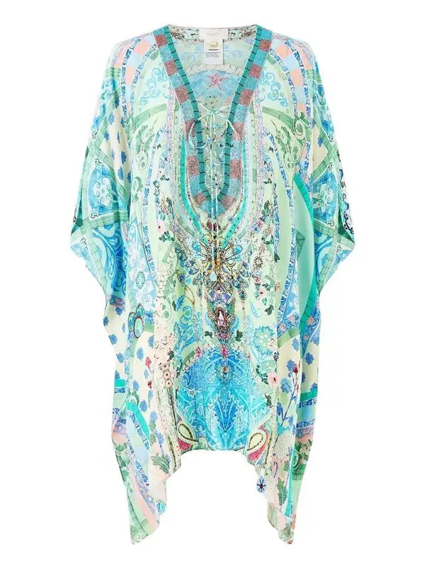 Camilla Midsummer Mosaics Kaftan - Green