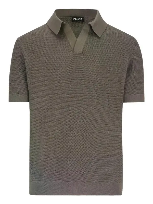 Zegna Jacquard-weave T-shirt - Grey