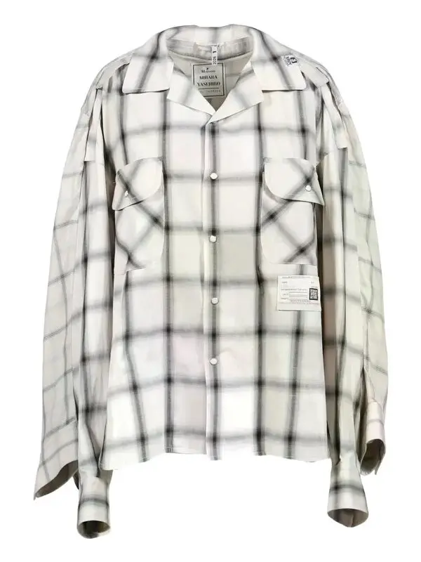 Mihara Yasuhiro Plaid Pocket Shirt - Neutrals