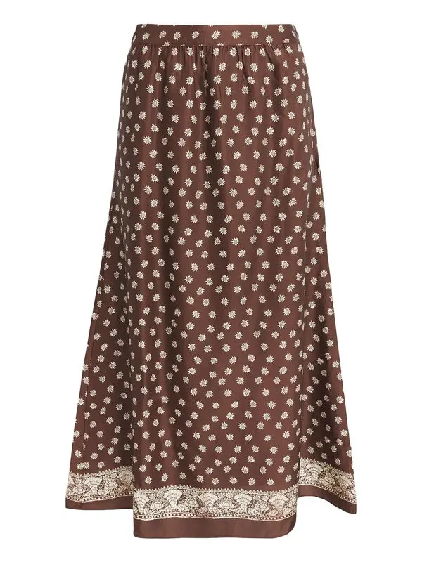 Claudie Pierlot Printed Midi Skirt - Black