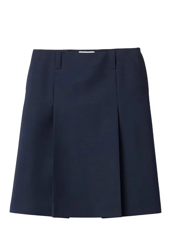 Miu Miu Mohair-wool Midi Skirt - Blue