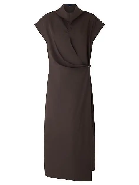Soeur Foggia Wrap-front Cotton-poplin Midi Dress - Marron
