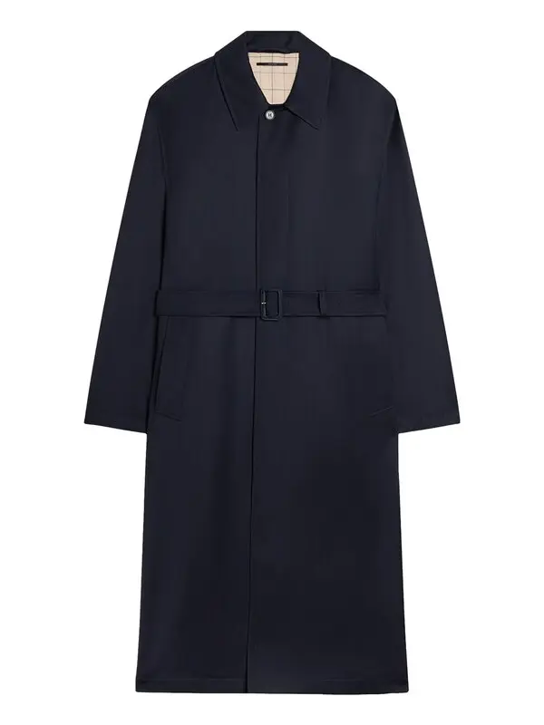 Dunhill Wool Pea Coat - Navy