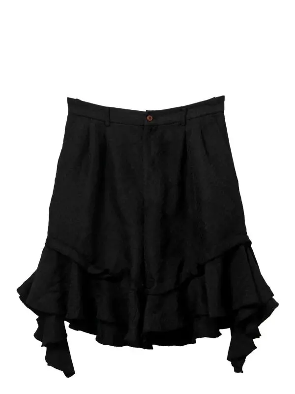 Comme Des Garçons Ruffled Shorts - Black