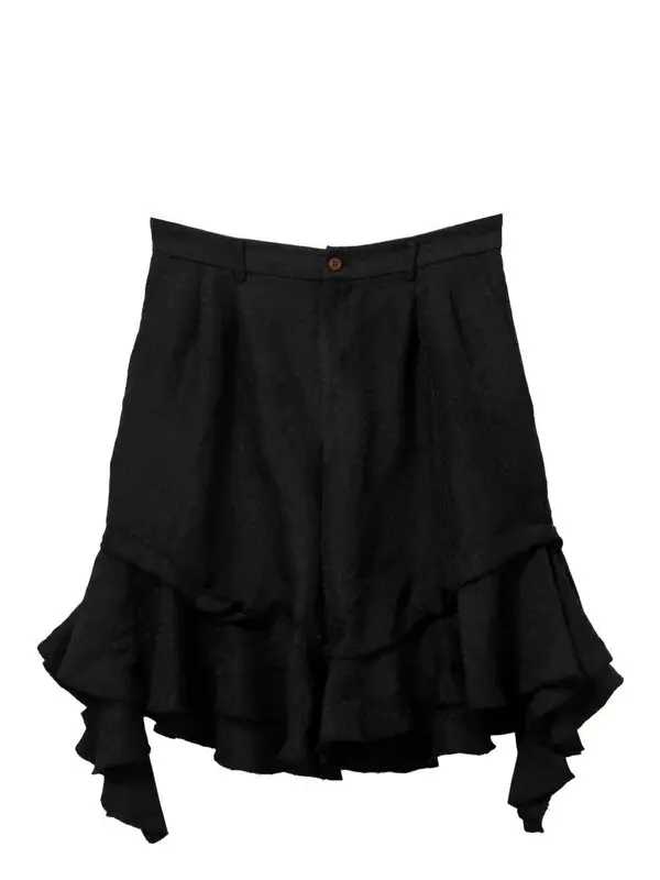 Comme Des Garçons Ruffled Shorts - Black
