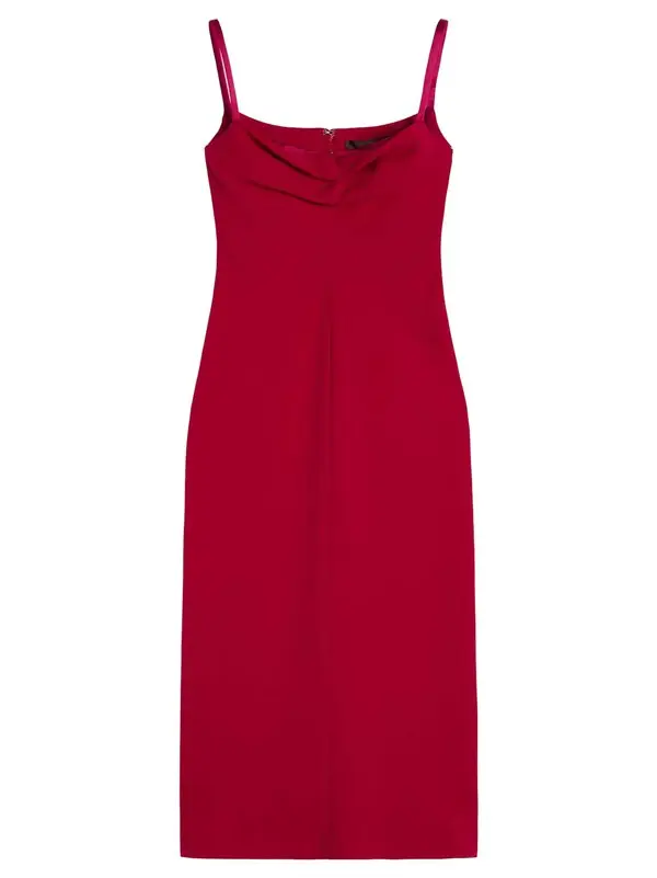 Max Mara Crepe Midi Dress - Red