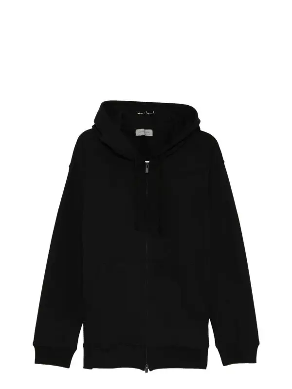 Yohji Yamamoto Zip Hooded Sweatshirt - Black