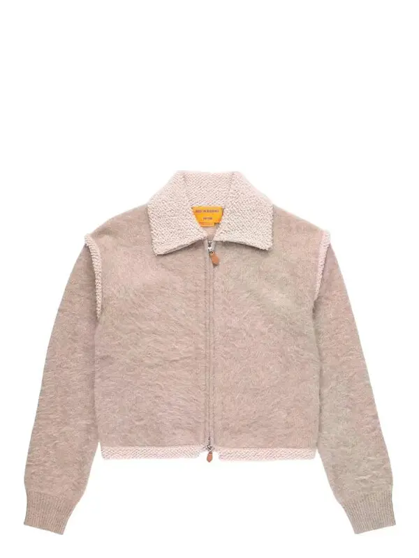 Guest In Residence Collared Zip Jacket - Neutrals