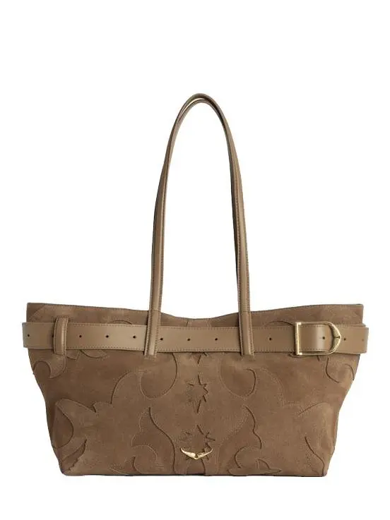 Zadig&Voltaire Jane Shopper Suede Tote - Cognac