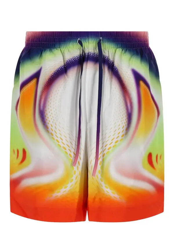 Casablanca Printed Silk Shorts - Multicolour